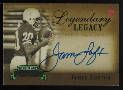 2007 Press Pass Legends James Lofton On Card HOF Autograph 045/150 | eBay