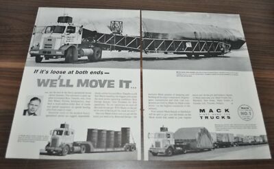 1960 Mack H 63T Series Truck Ad Atlas Missile Leonard Bros. Armstrong ...