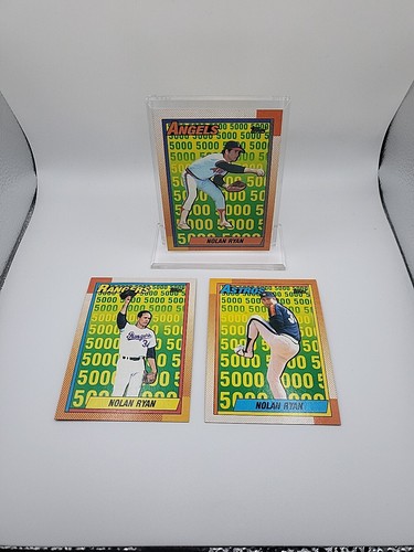 1990 Topps Nolan Ryan Astros, Angels & Rangers 5000K Baseball Card Set ...