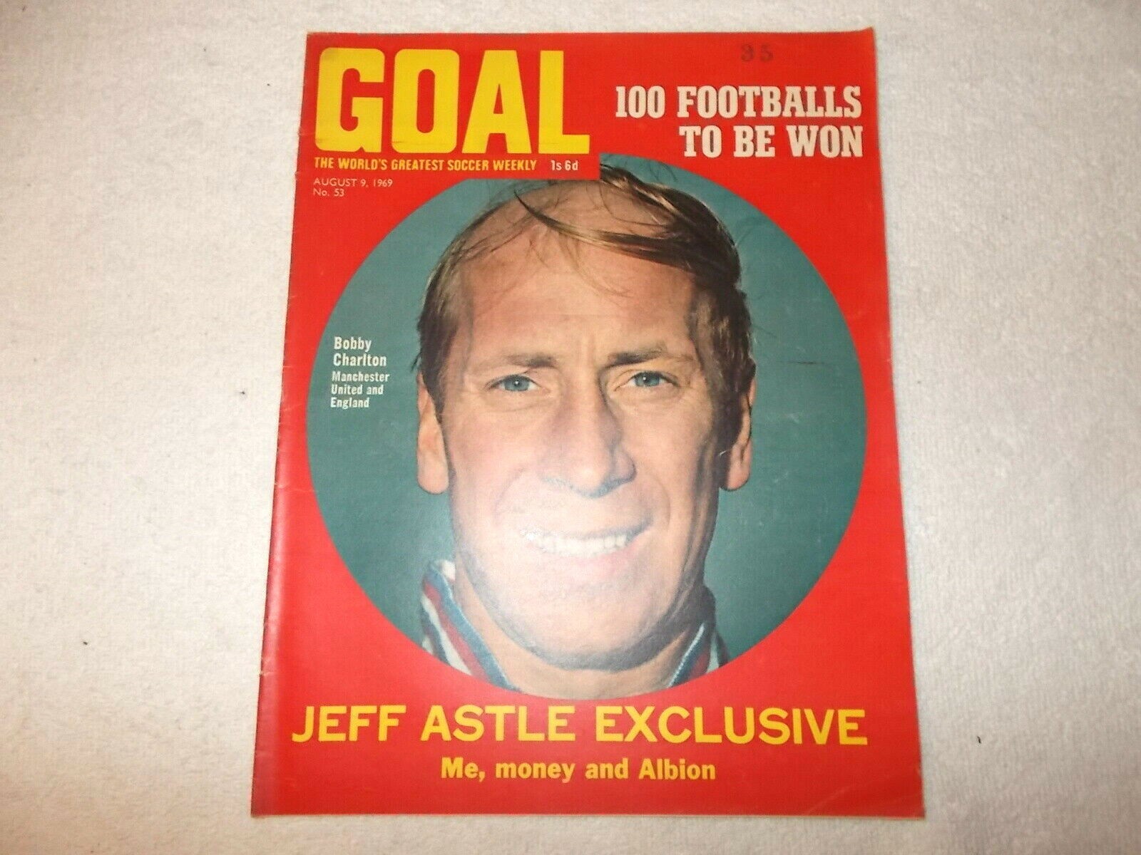 Goal Football Magazine Issue 53 August 9th 1969 Bobby Charlton Roger ...