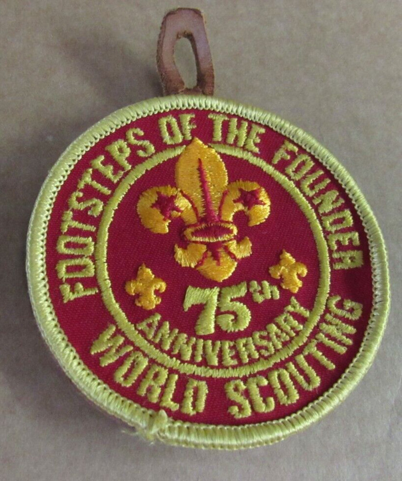 BSA Boy Scouts Patch Footsteps of the Founder 75th Anniversary World ...