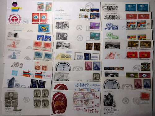 UN NY 1950s-1980s 60 DIFFERENT NICE FIRST DAY COVERS 2 SCANS LOT 2A | eBay