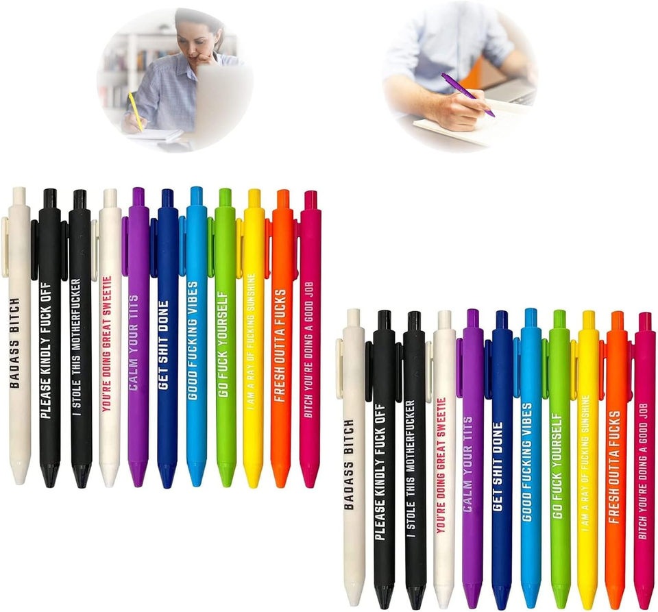 11/22Pcs Swear Word Daily Pen Set, Yocartgo Pens, Funny Pens, Funny ...