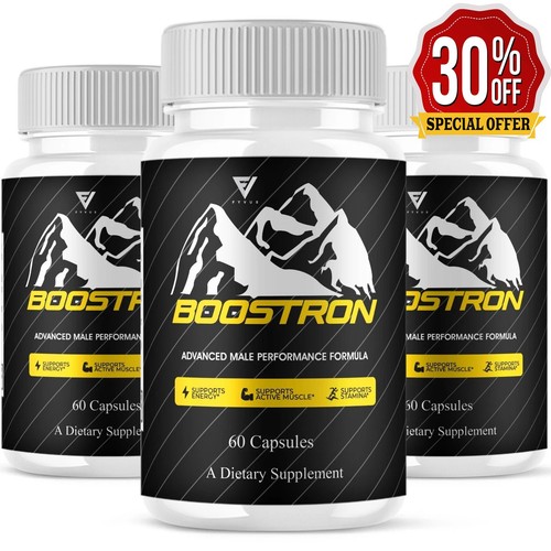 ( 3 Pack ) Boostron Supplement, Bostron Max Performance Capsules (180 ...