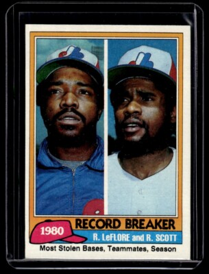1981 Topps Ron LeFore / Rodney Scott Montreal Expos #539 | eBay