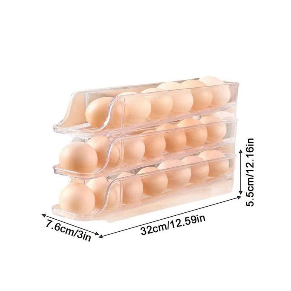 Automatic Rolling Egg Storage Box Portable Kitchen Fridge Storage | eBay