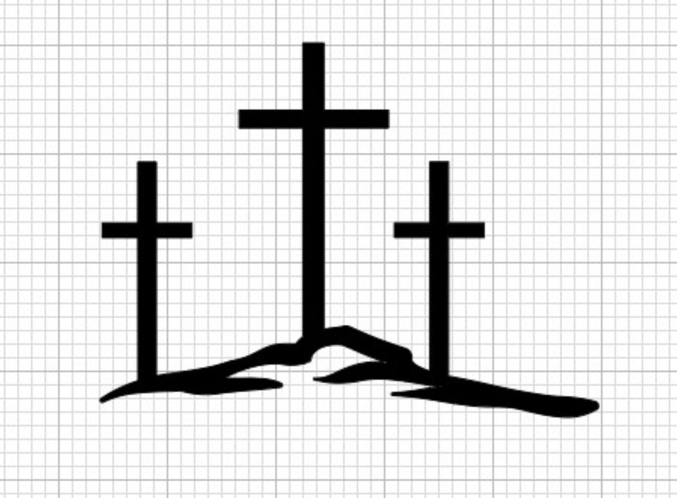 Three Crosses Die-Cut Vinyl Decal / Sticker Many Colors | eBay