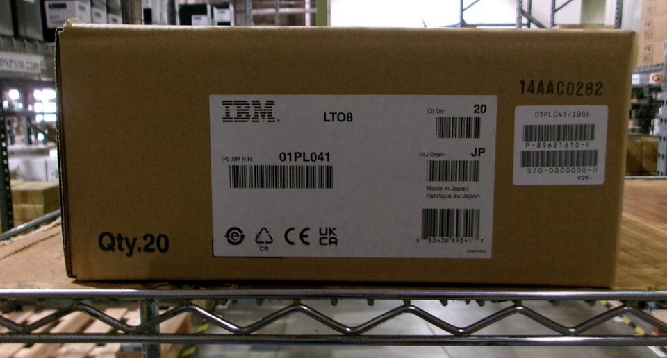 5 PACK of IBM LTO8 Tape Cartridge 01PL041 Data Cartridge Ultrium-8 LTO ...