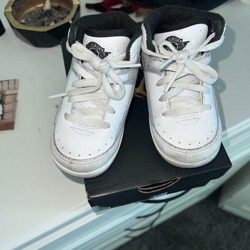 Nike Air Jordan 2 Retro (TD) NEW White/Fire Red Black Sail DQ8563-102 ...