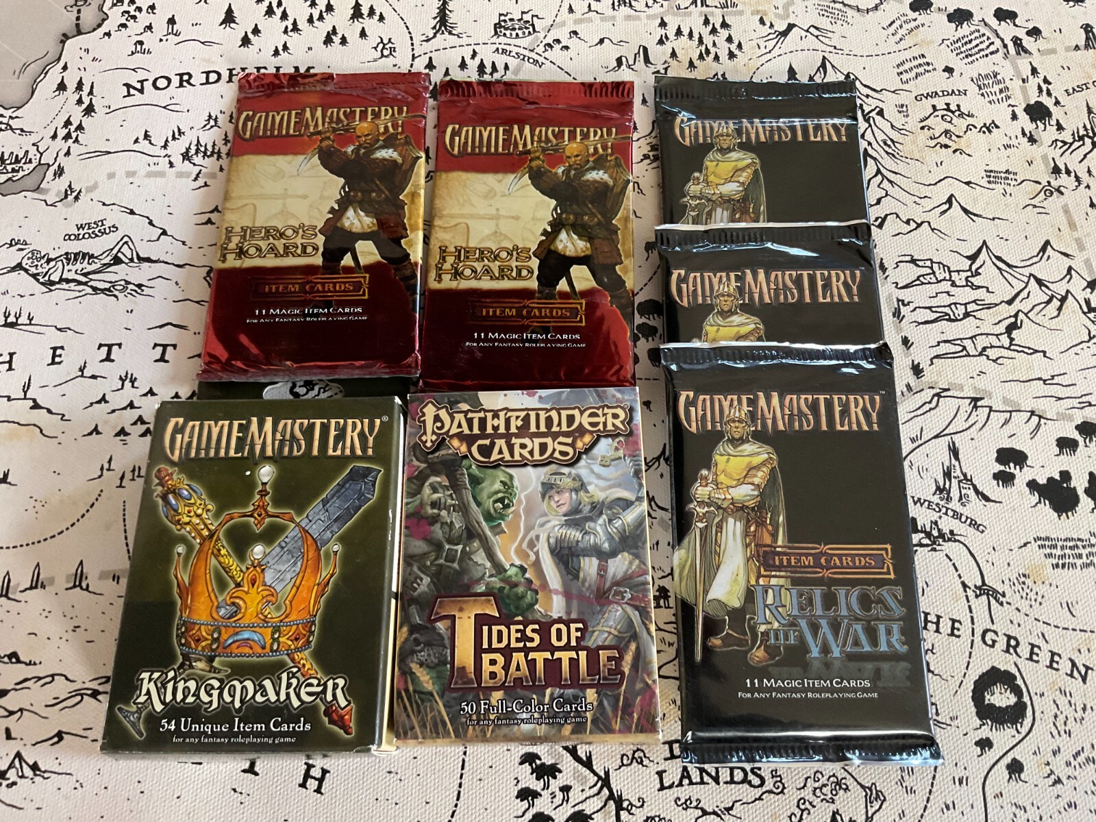Pathfinder Cards lot Kingmaker, Tides of Battle, plus GameMastery ...