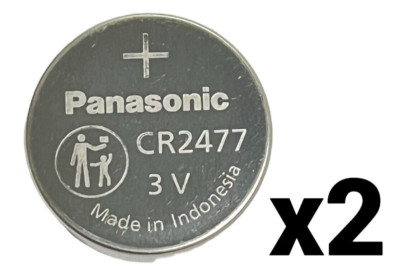 2 TWO PANASONIC CR2477 BULK CR 2477 3V LITHIUM COIN CELL BATTERY EXP ...