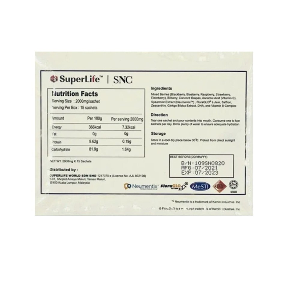 8x Superlife SNC Neuron Care Improve Eyes Eyesight Vision stc30 Free ...