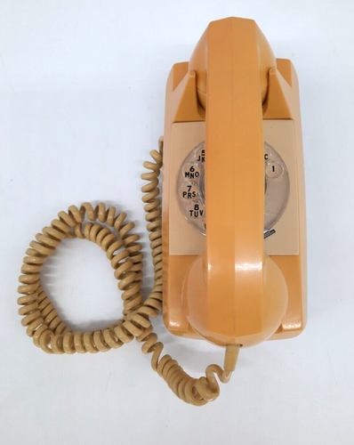 GTE Automatic Electric 1960’s-70’s Yellow Rotary Dial Wall Phone Tested ...
