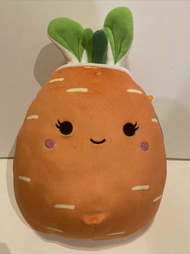 NWT Squishmallow 8" Caroleena the Orange Easter Bunny Carrot Plush ...