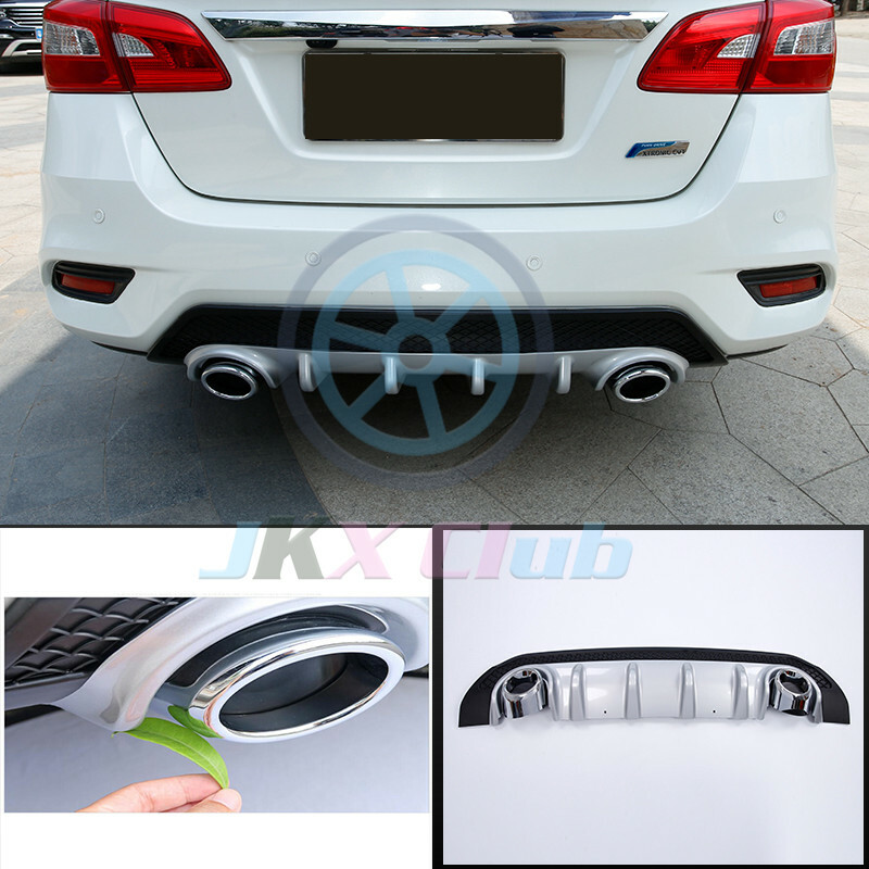 For Nissan Sentra 2016-2019 ABS Rear Bumper Lip Diffuser Body k Trim w ...