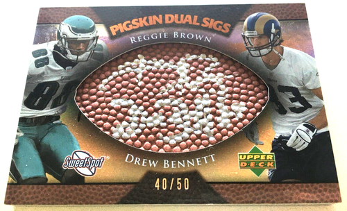 2007 UD Sweet Spot Reggie Brown / Drew Bennett Dual Auto Autograph ...