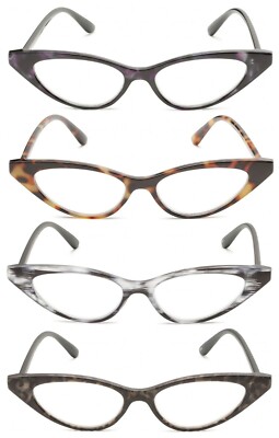1 or 2 Pair(s) Retro Cat Eye Frame Reading Glasses (NOT BIFOCAL) Reader ...