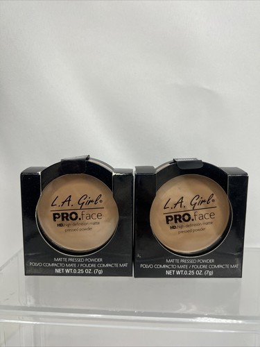 (2) L.A. Girl Pro Face HD Matte Pressed Powder Medium Beige 0.25 oz ...