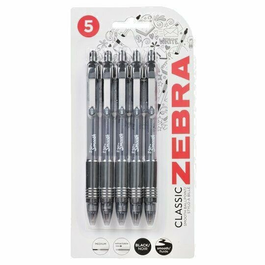ZEBRA Black Gel Ink Pens OLA Smooth Fine Writing / School & Office ...