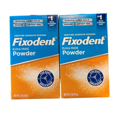 Fixodent Denture POWDER Extra Hold 2.70 oz ( 2 pack ) | eBay