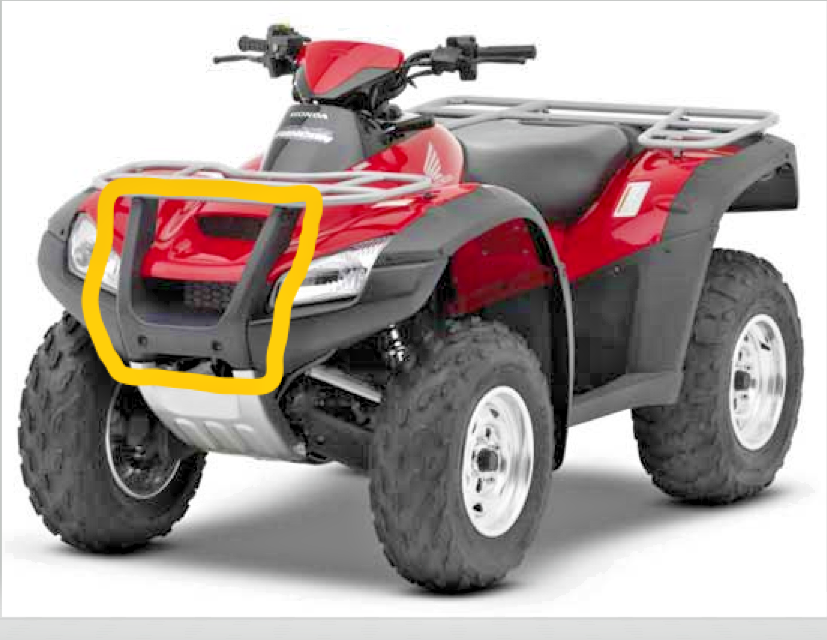 HONDA RINCON TRX 650 & 680 FRONT BUMPER PLASTIC GUARD, GRILLE COVER 03 ...