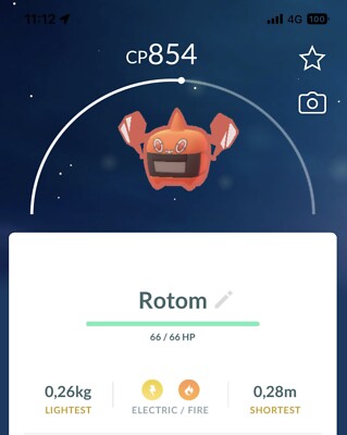 Rotom Heat Form Go Fest Event Exclusive Pokemon Gen4 Pokémon Sinnoh | eBay