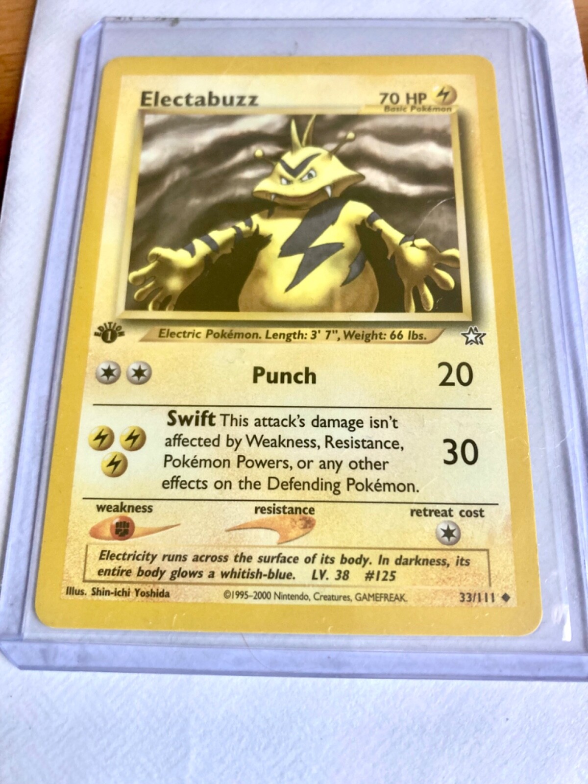 Pokémon Card ELECTABUZZ 33/111 - 1st Edition Star Symbol Neo Genesis ...