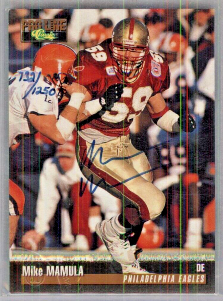 1995 Pro Line Autographs Mike Mamula #732/1250 #86 BOSTON COLLEGE | eBay