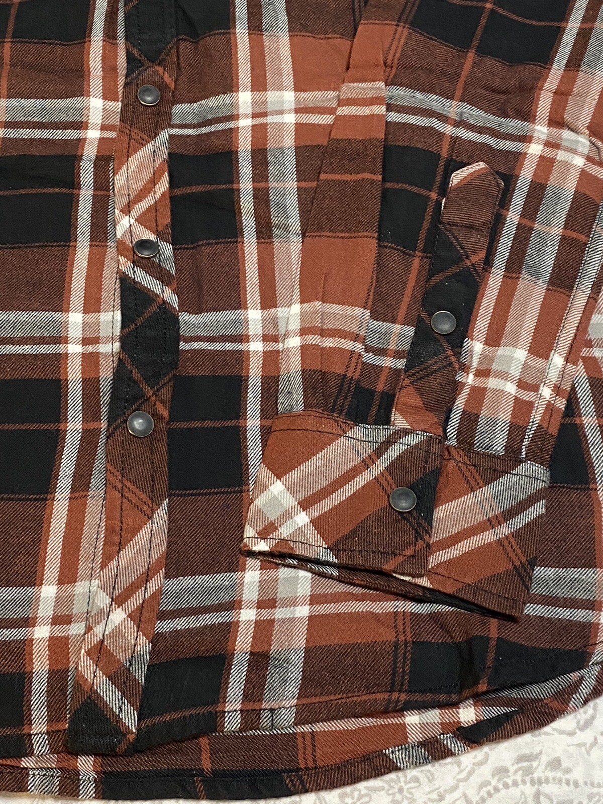 BKE Reclaim Men's Medium Size Red & Black Cotton Standard Fit Flannel ...