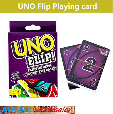 AU UNO FLIP PLAYING CARDS Double Sided Cards - Flip The Deck Change The ...