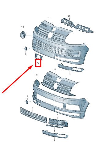 NEW VW TRANSPORTER VI T6 VENTILATION GRILLE FRAME 7E08078739B9 ORIGINAL ...
