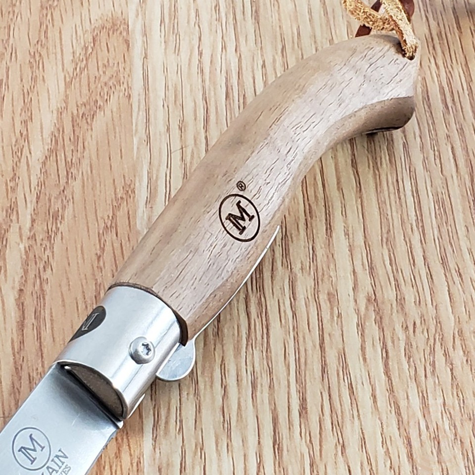 MAIN Knives American Folding Knife 3.5" Stainless Steel Blade Walnut ...