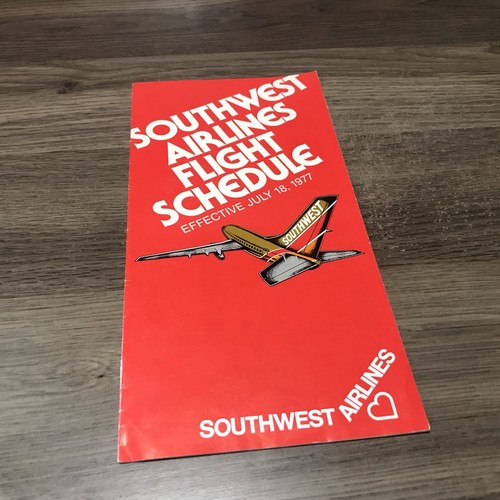Southwest Airlines Flight Schedule July 18, 1977 | eBay