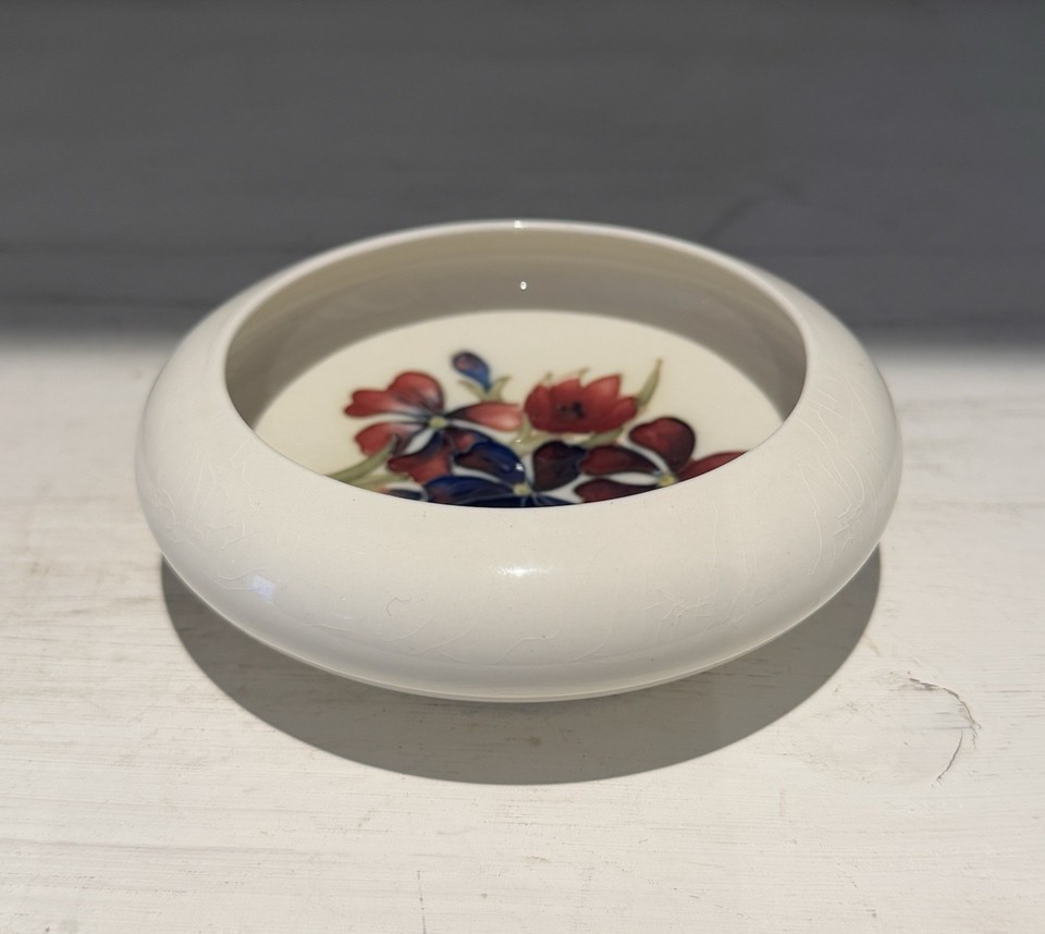 Moorcroft Pottery Spring Flowers Inverted Rim Bowl | eBay UK