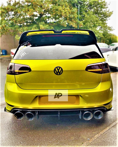 VW Golf R MK7 Rear Diffuser and Rear Side Splitters 2013-2016 Spoiler ...