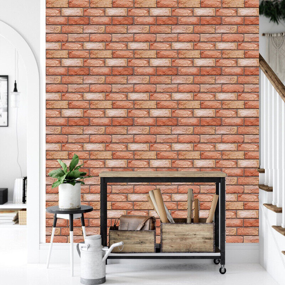 3D Self-Adhesive Tile Stone Brick Wall Sticker Soft Foam Panels Home ...