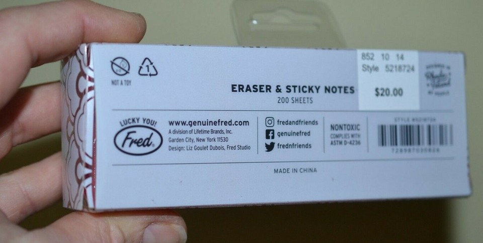 Fortune Notes by Fred - Fortune Cookie Eraser and 200 Sticky Notes | eBay