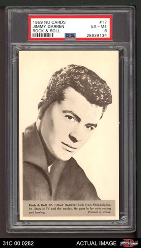 1959 Nu Card Rock and Roll #17 Jimmy Darren PSA 6 - EX/MT 31C 00 0282 ...