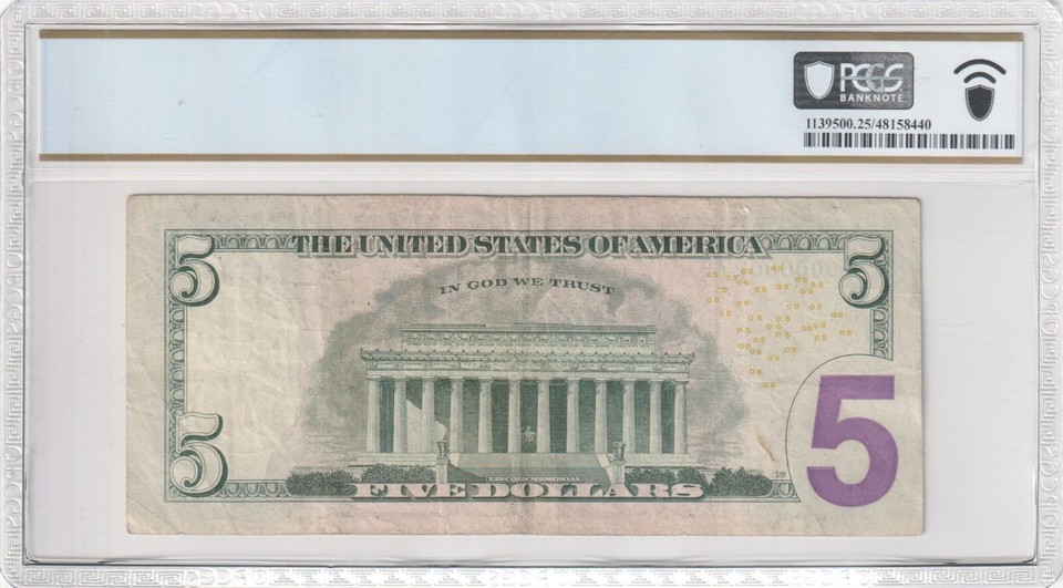 5 dollar bill Low Serial Number 2017-A | eBay