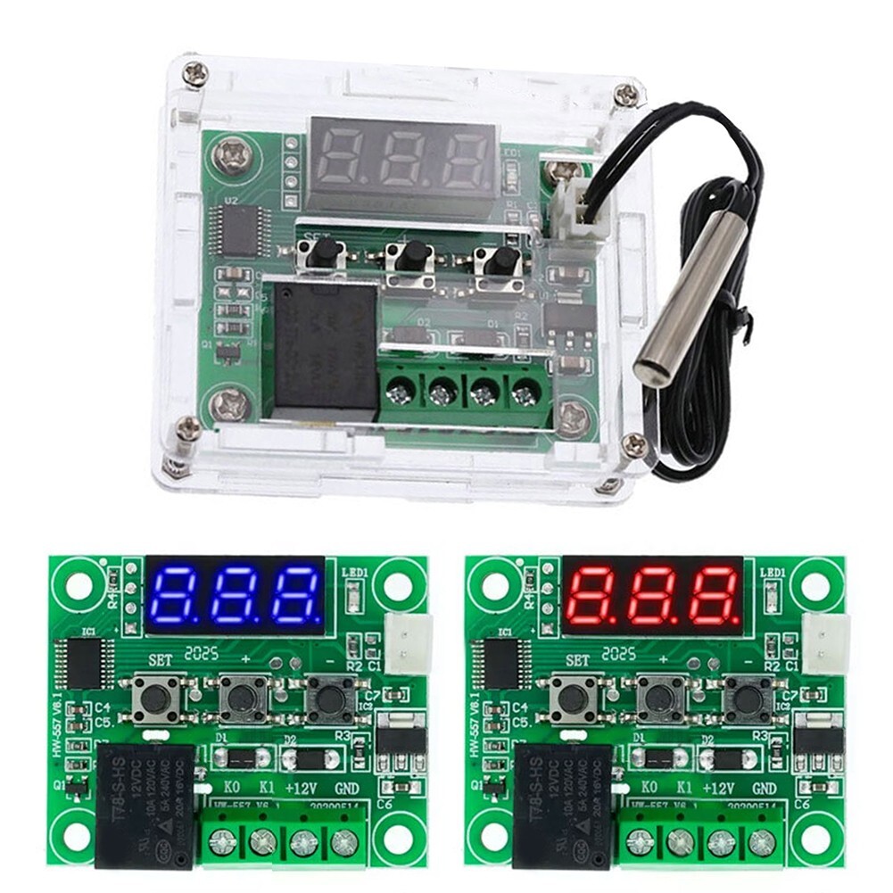 Thermostat Sensor Temperature Controller Digital Display Module W1209 1 ...