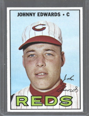 Johnny Edwards-Cincinnati Reds-1967 Topps Baseball Card #202 | eBay