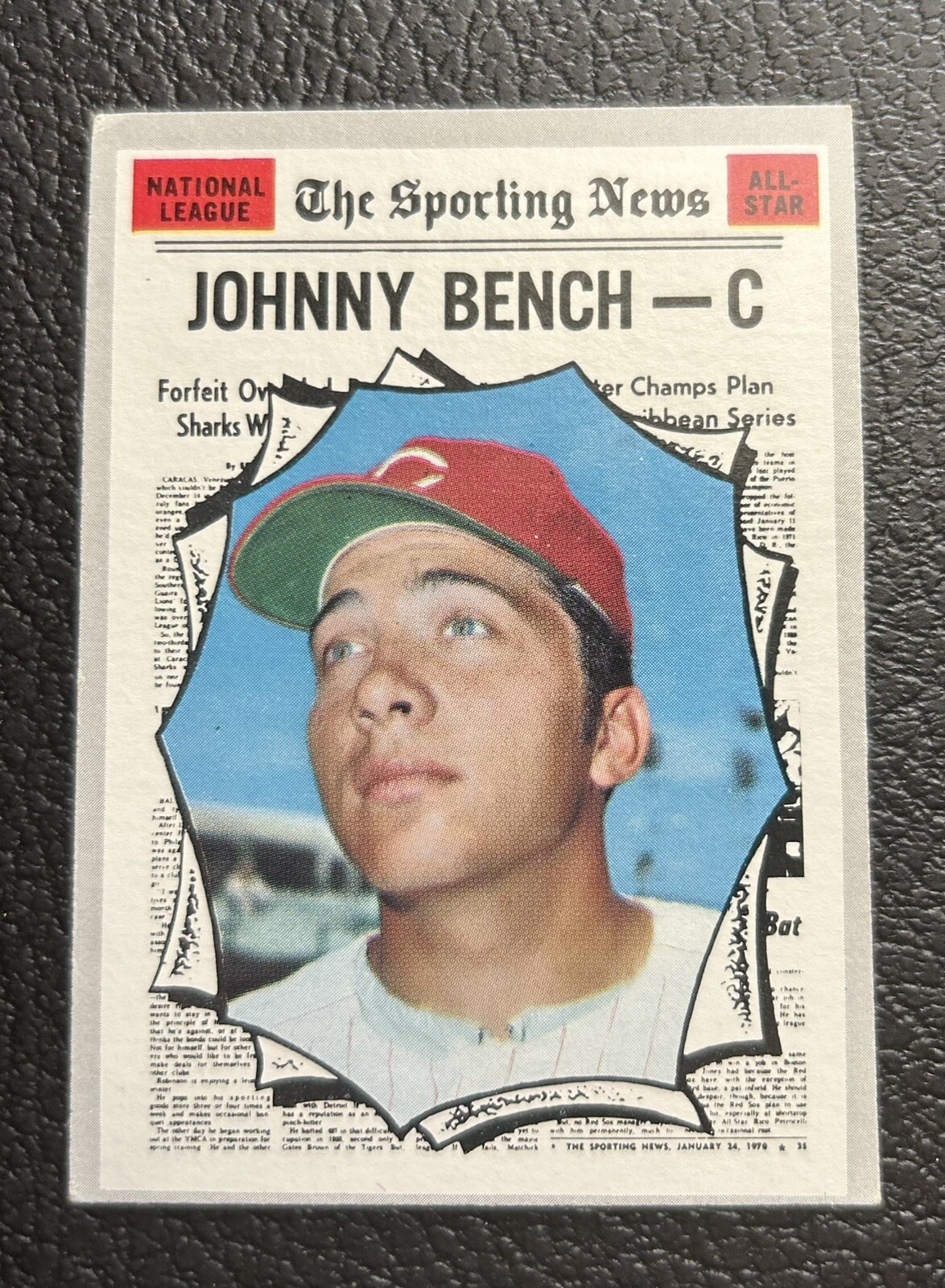 JOHNNY BENCH - 1970 Topps Card # 464 - Sporting News All-Star ...