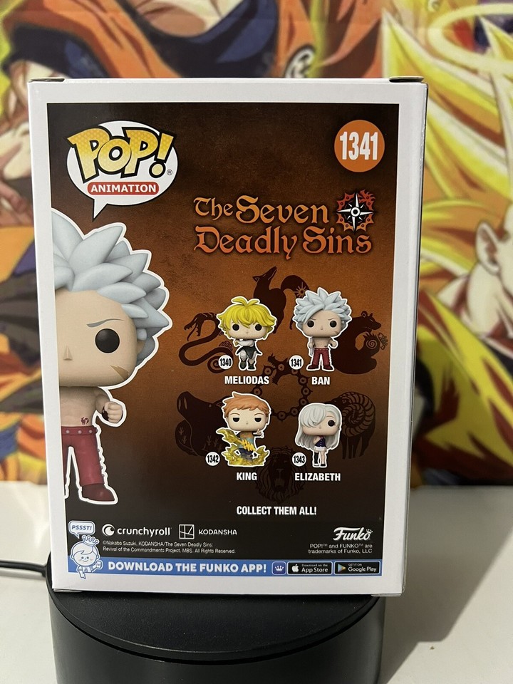 Funko POP! The Seven Deadly Sins Ban Diamond #1341 Exclusive W/pop ...