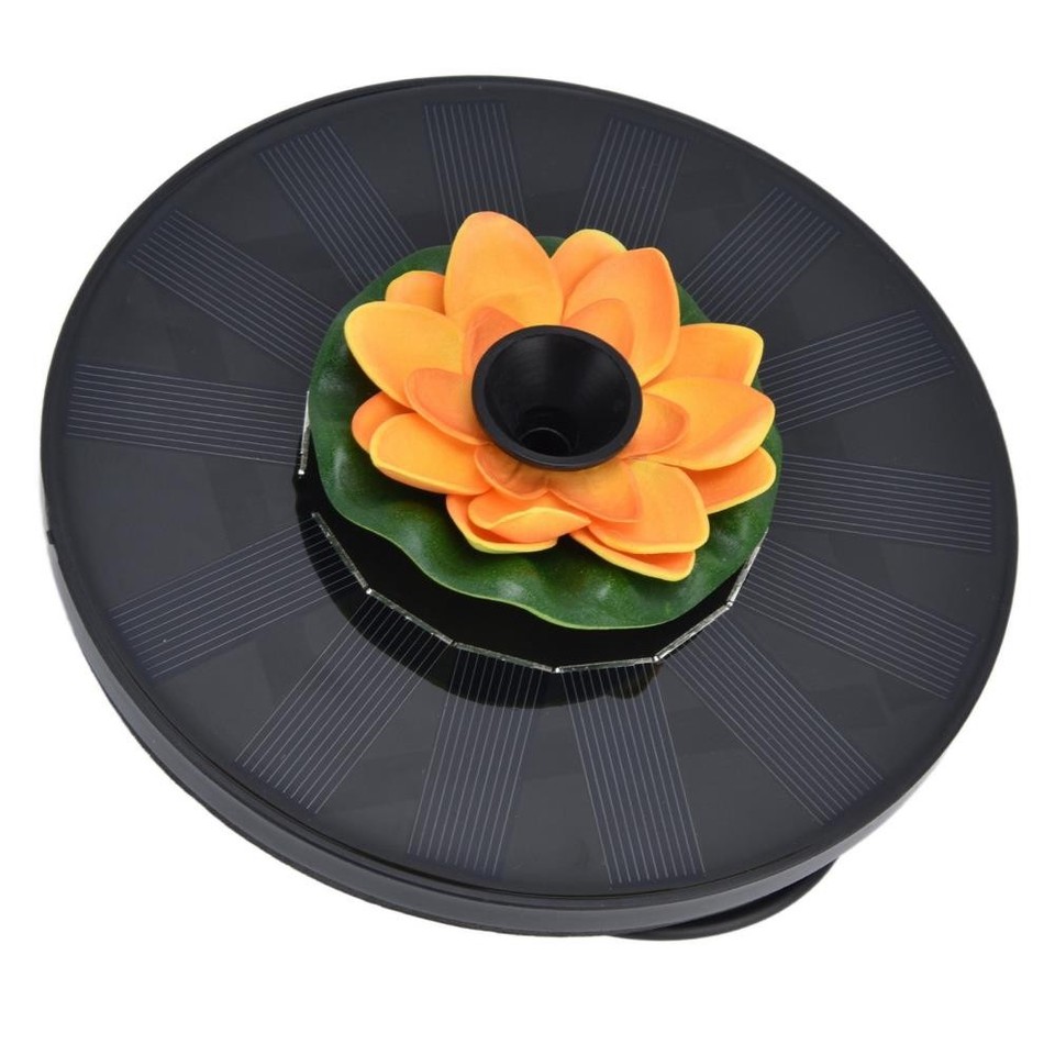 1PC Lotus Solar Fountain Water Pump Floating Mini Solar Powered Water ...