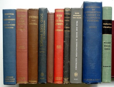 Lot of 10 Vintage Engineering and Technical Books, Hardcovers (for ...
