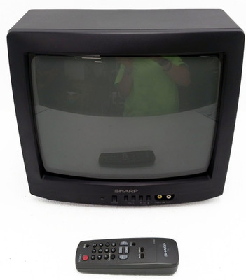 Sharp 13N-M100 B 13 inch CRT TV Color Television Retro A/V Inputs with ...