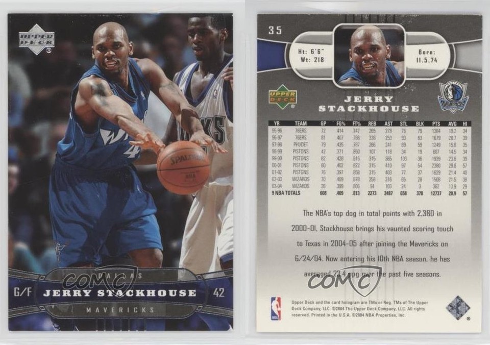 2004-05 Upper Deck Jerry Stackhouse #35 x1r | eBay