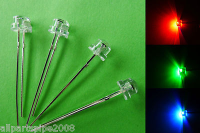 10pcs 5mm STRAW HAT RGB Slow Flash Wide Angle LED with 12V Free ...