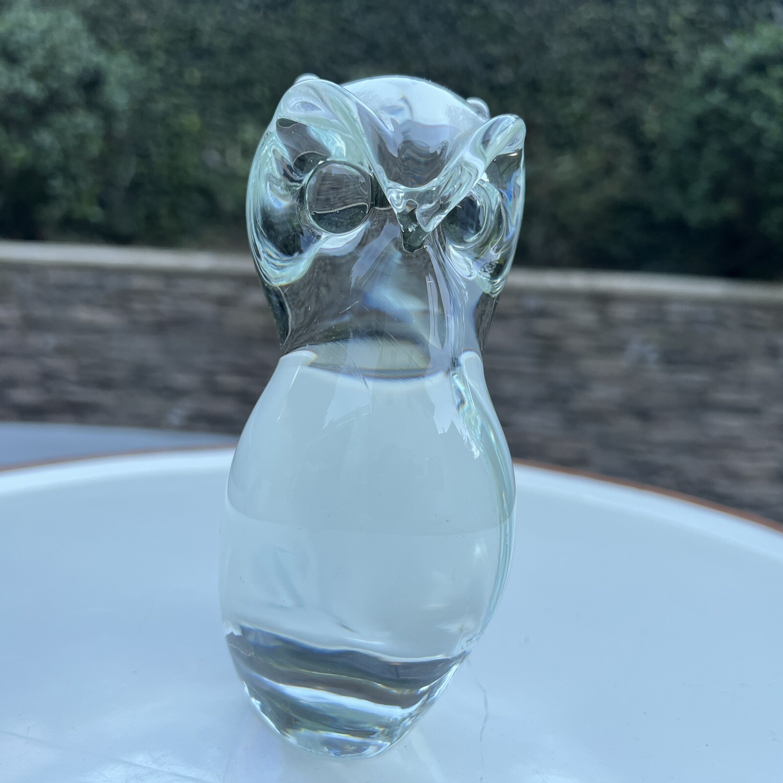 Rare Vintage MCM Roberto Moretti Signed Art Clear Glass Owl Sculpture 6 ...