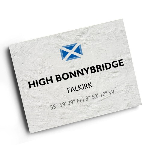 A4 PRINT - High Bonnybridge, Falkirk, Scotland - Lat/Long NS8379 | eBay
